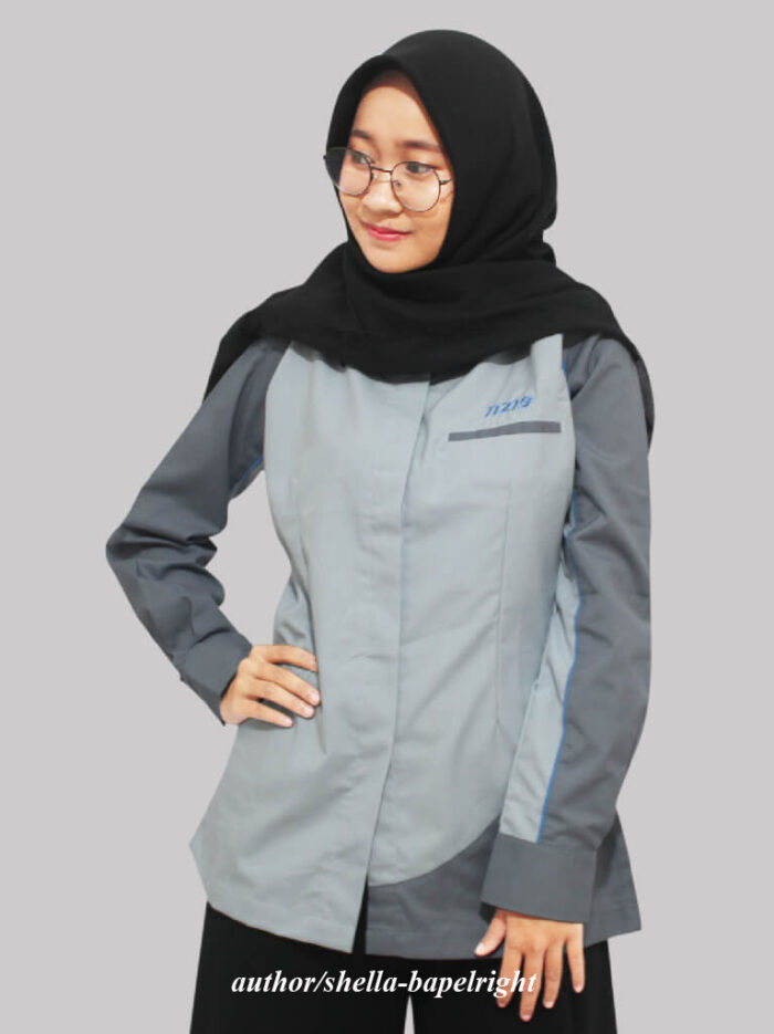 Desain Seragam Kerja Keren Wanita | Lengan Panjang | Kombinasi Warna