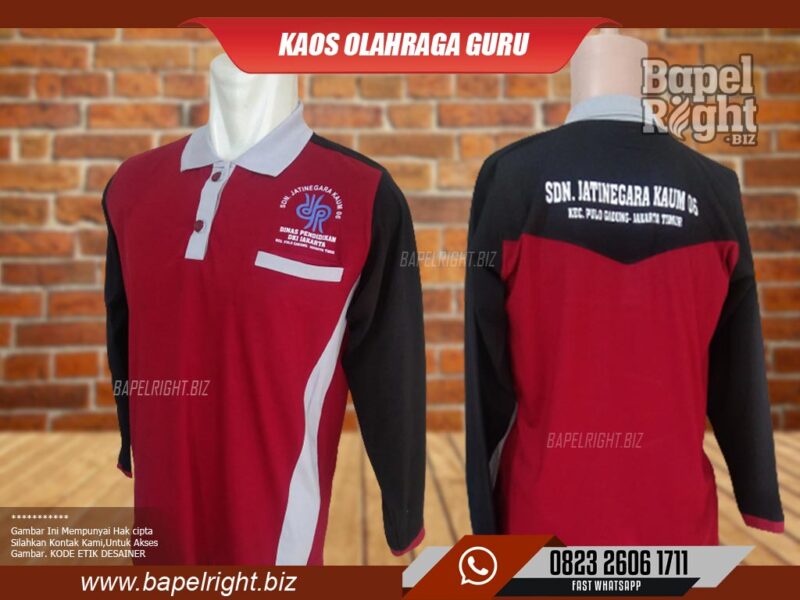 Kaos Olahraga Guru SD Jakarta Timur | Berkerah, Lengan panjang