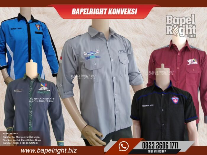 7 Contoh Desain Kemeja Polosan | Lengan Panjang & Pendek